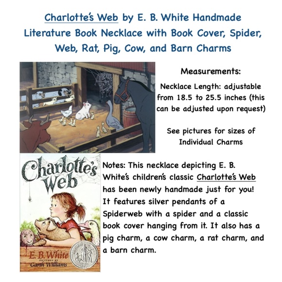 Hand Crafted | Jewelry | Charlottes Web By E B White Handmade ...